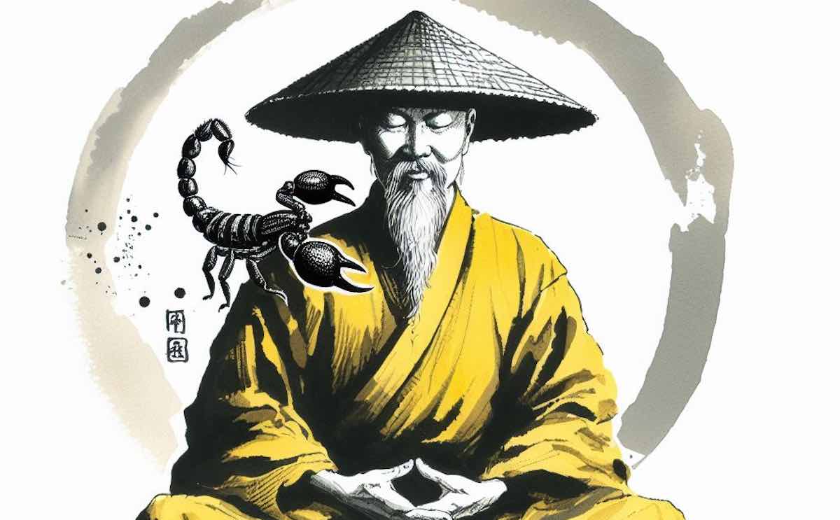 Un Maître Zen vit un scorpion se noyer et décida de le tirer de l’eau ...